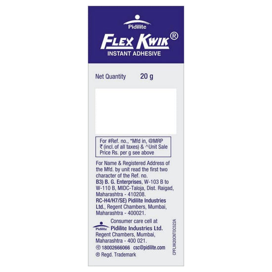 Pidilite Flex Kwik Instant Adhesive Fast Bonding for Flex and PVC Door ...