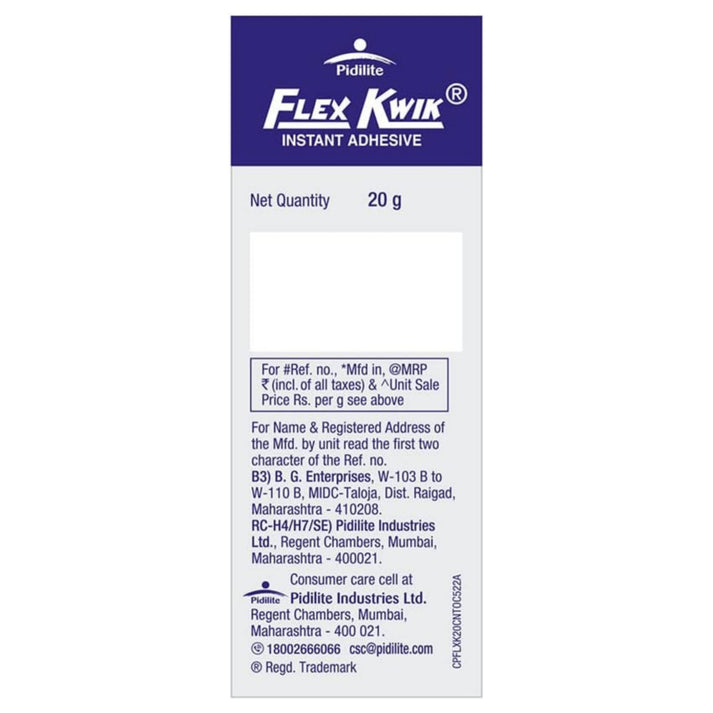 Pidilite Flex Kwik Instant Adhesive Fast Bonding for Flex and PVC Door ...