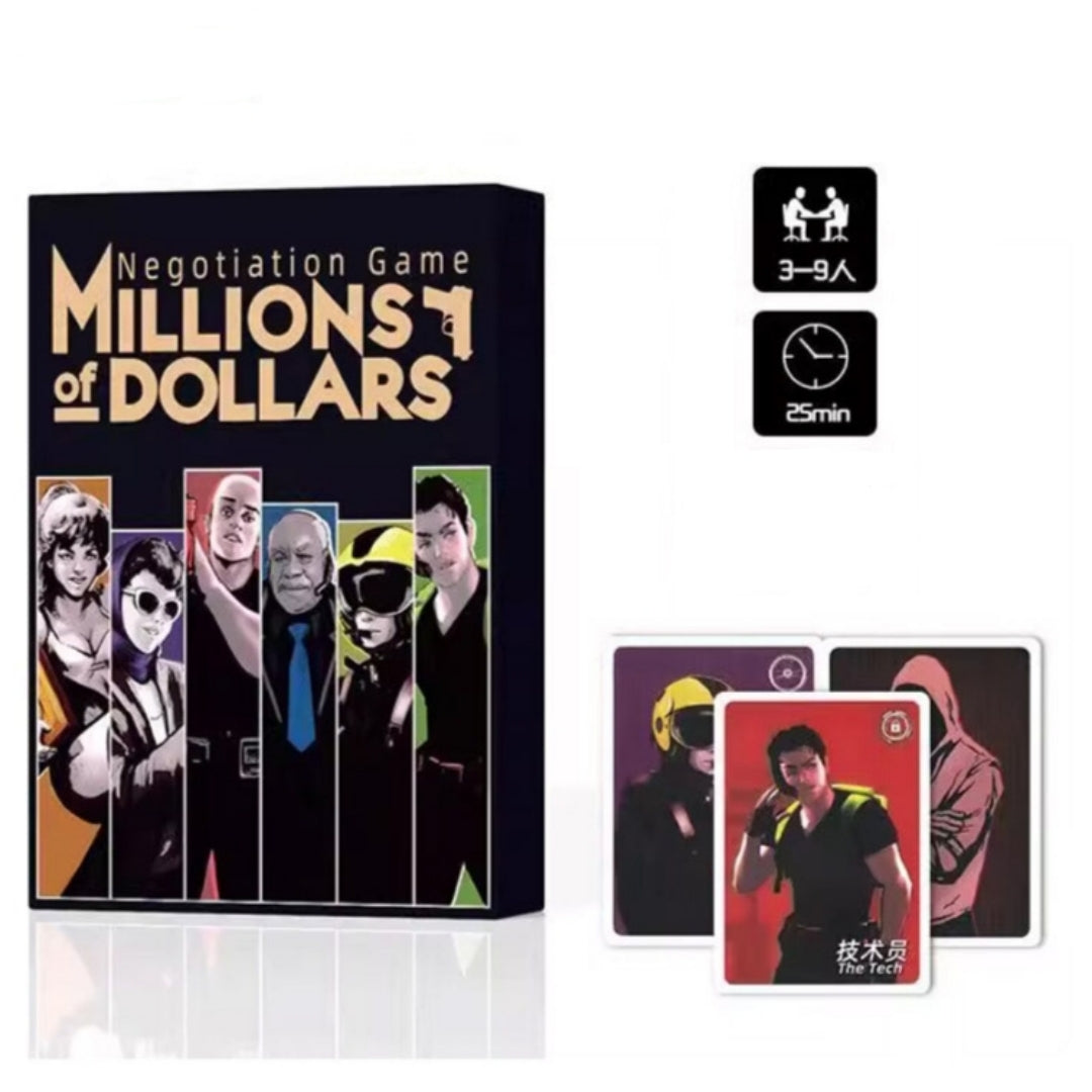Millions of Dollars Board Game A Cutthroat Bluffing and Negotiation St ...